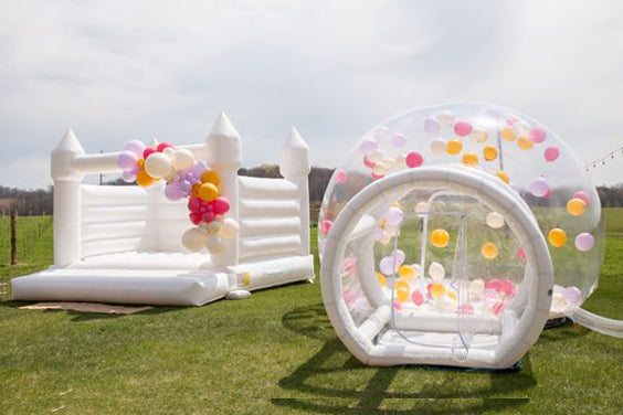 The Perfect Touch of Elegance with White Bouncy House and Balloon ...