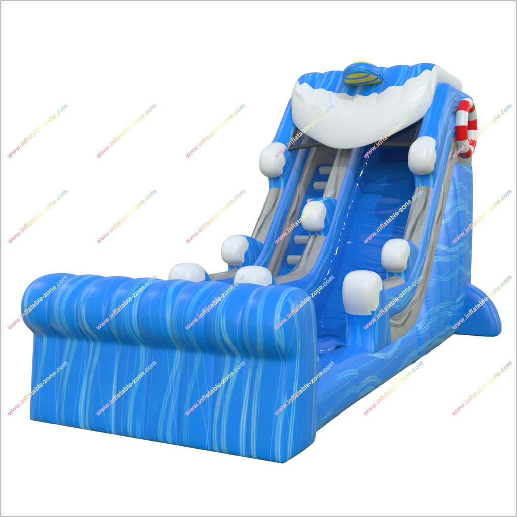 Ocean Waves Waterslides Pool Awesome Backyard Playgrounds Inflatable ...