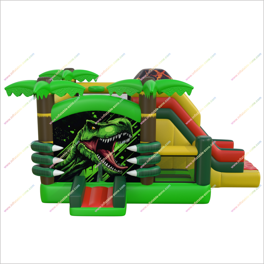 Dinosaur Theme Party Jungle Slide Bouncy Castle Inflatable Area Big T-