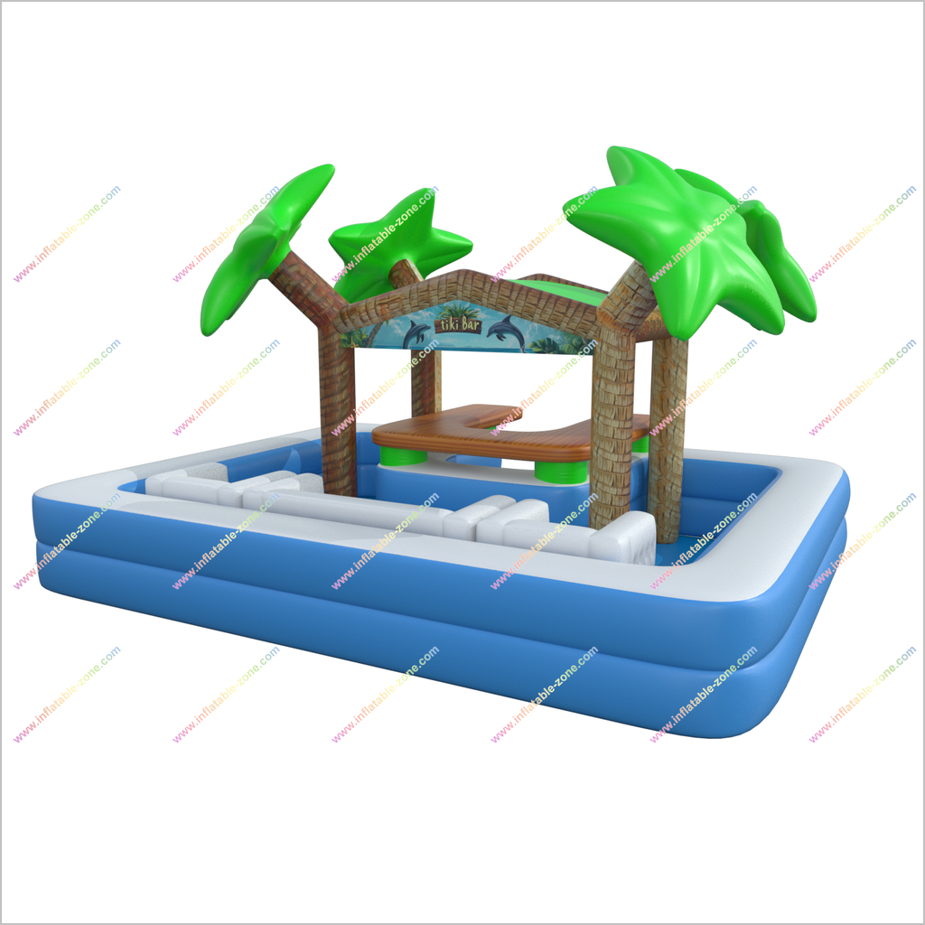The Beach Tiki Bar Floating Pool Lounge Leisure Island Tiki Inflatable