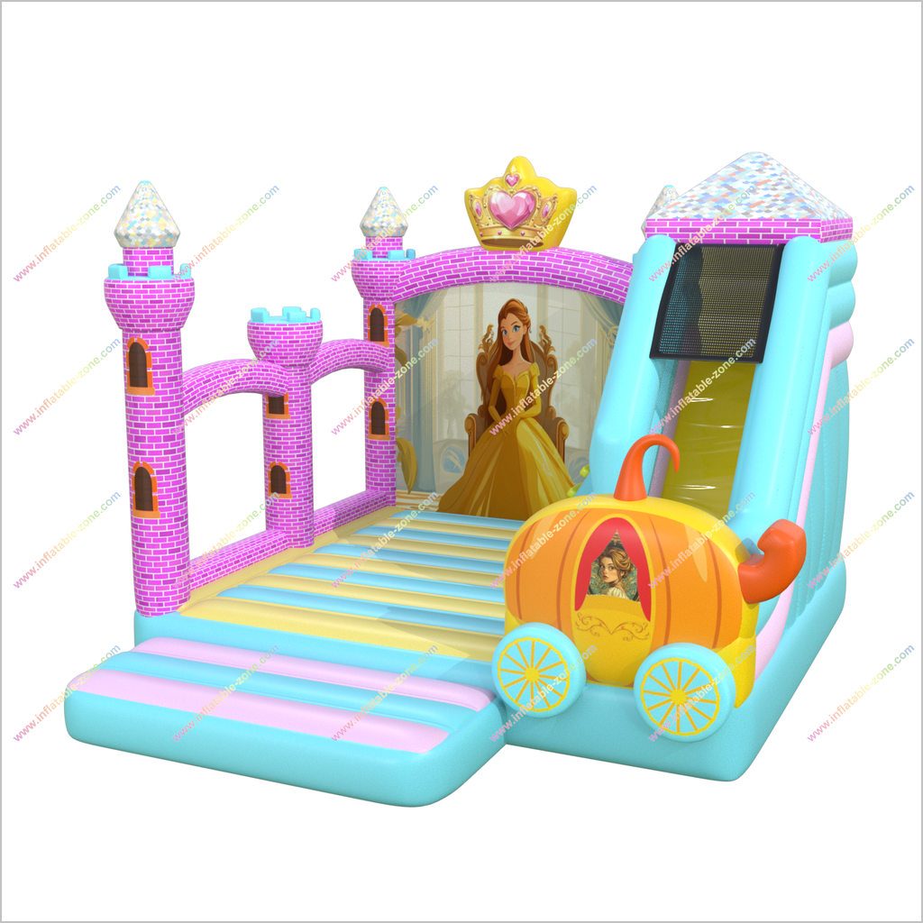 Princess Bouncy Castle Small Inflatable Slide Perfect Combo Rent Bounc