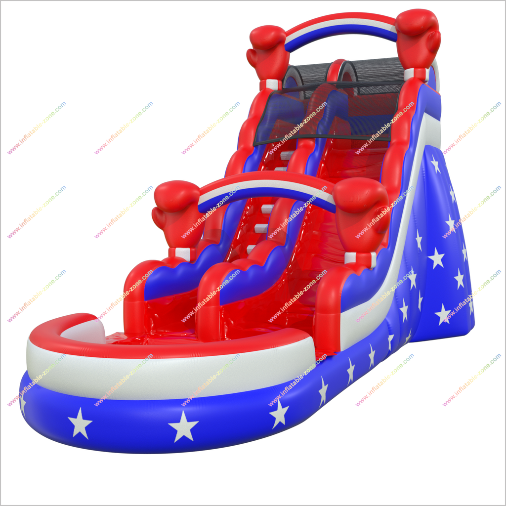 Inflatable Patriotic Bouncy Water Slide Rental Star-Spangled Large ...