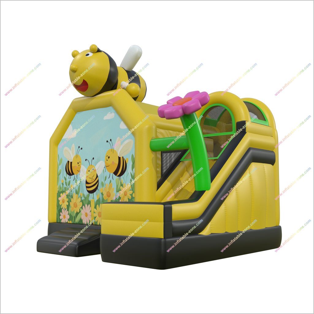 Bee Party Decorations Inflatable Bounce House Slides Home Gym Combo Bo