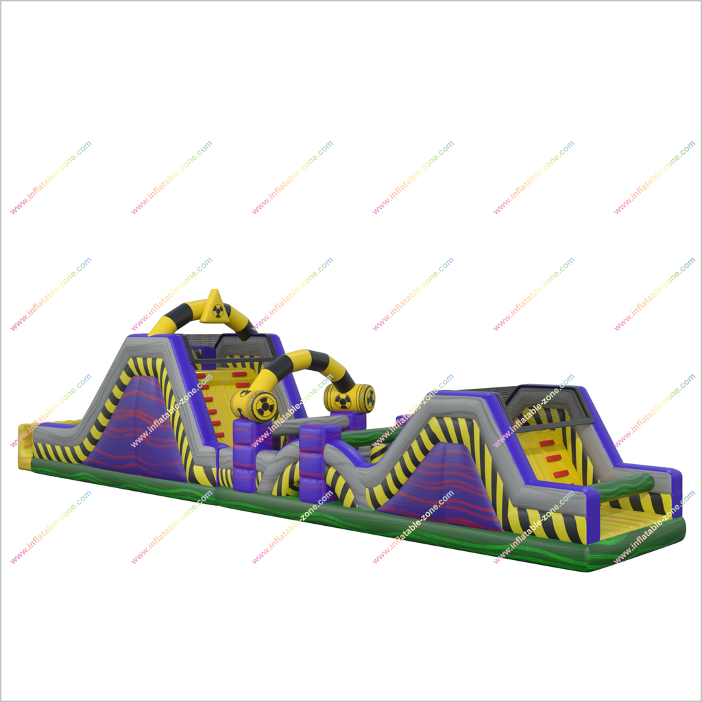 Toxic Party Huge Obstacle Course Commercial Run Massive Inflatable Obs