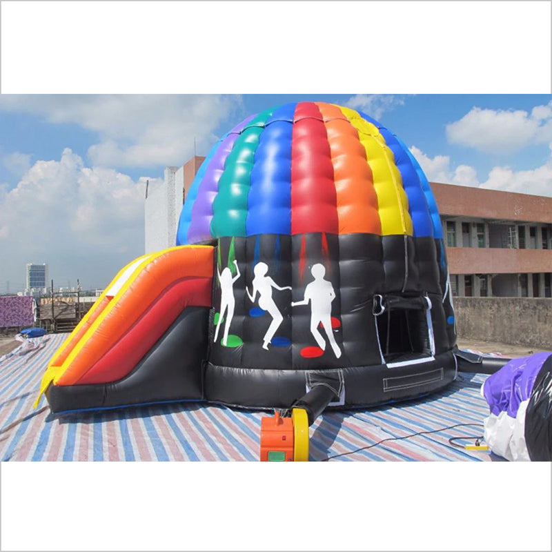 Inflatable Jump House Disco Bouncy Castle With Slide Bounce Jumper Moo
