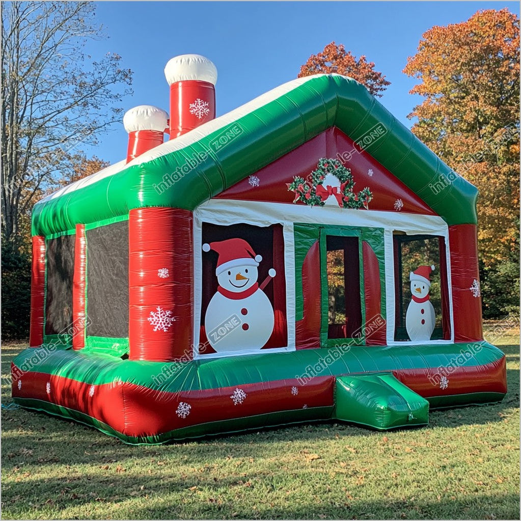 Outdoor Christmas Snowman Blow Up Bounce House Best Inflatable Play Ce ...