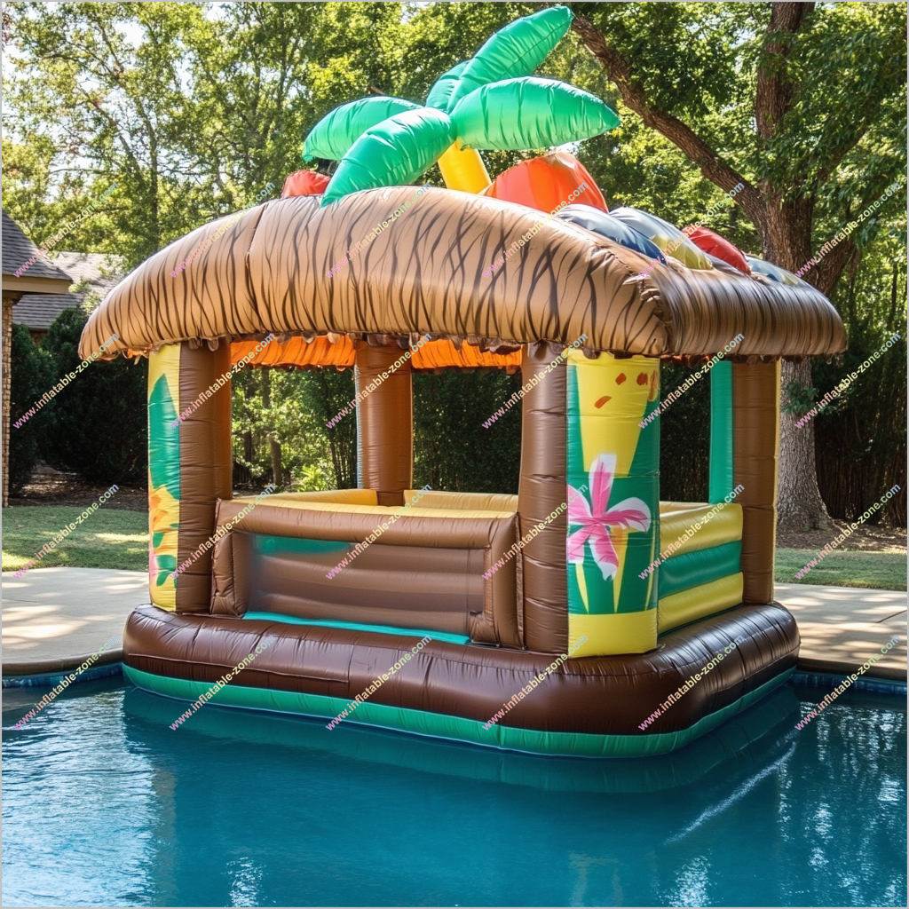 Inflatable Floating Tiki Bar Childrens Garden Toys Tiki Bar Float Rent