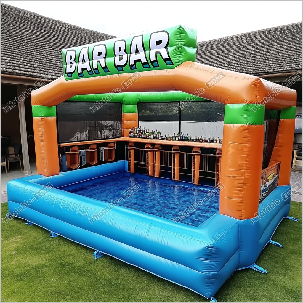 Inflatable Pool Bars for Adults Blow Up Backyard Bar Pool Rental