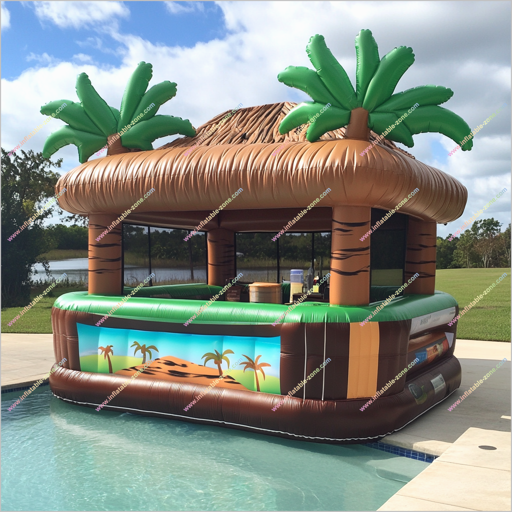 Party Portable Floating Tiki Bar Inflatable Water Tent Tiki Bar Floati