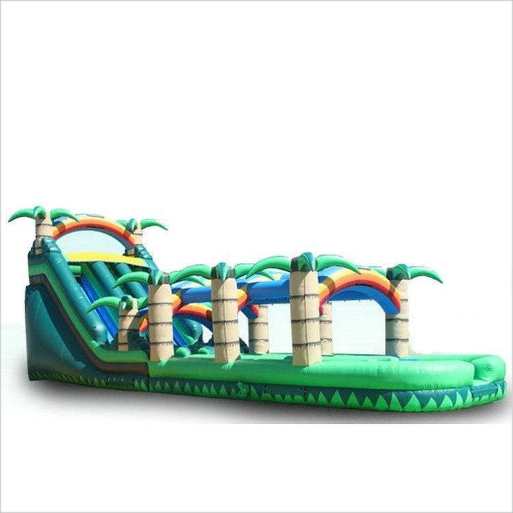 Rainbow Big Inflatable Water Slides , Kids / Adults Blow Up Slip And S
