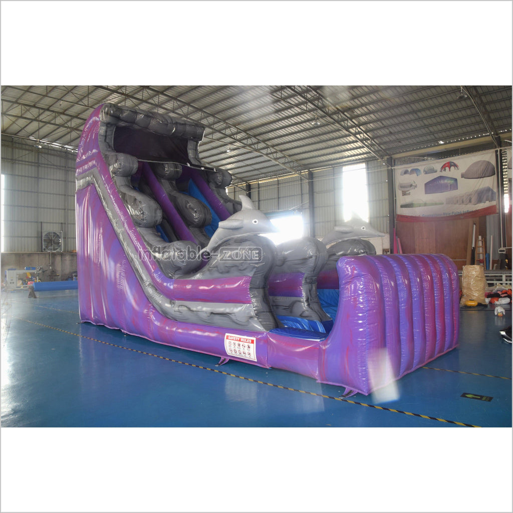 Purple Wave Single Lane Inflatable Waterslide Commercial Event Small I