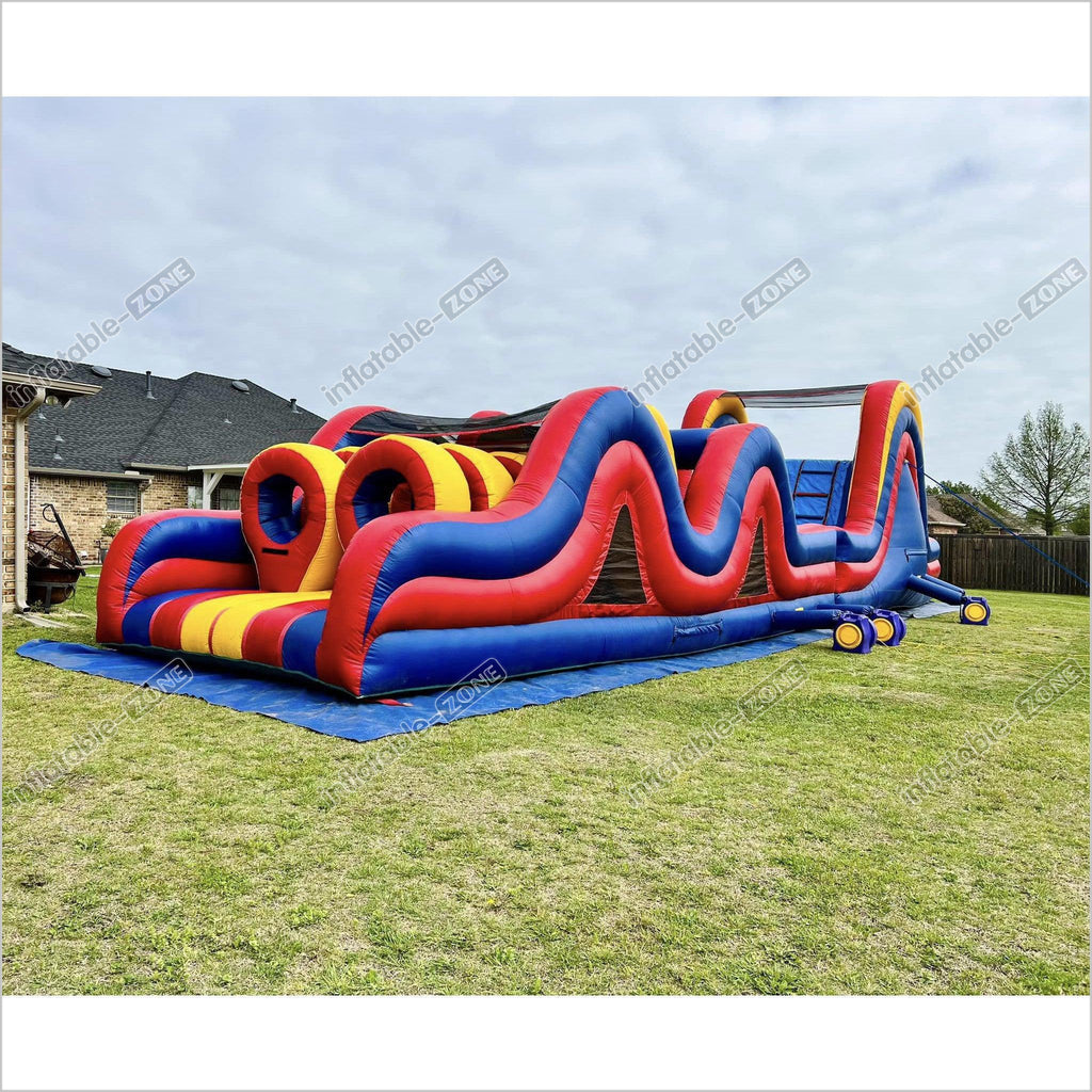 Inflatable Obstacle Course Bounce House, Commercial Race Obstacles Bou