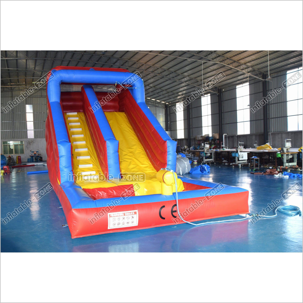 Single Lane Commercial Inflatable Wet Dry Slide Jumper Water Slide Wit