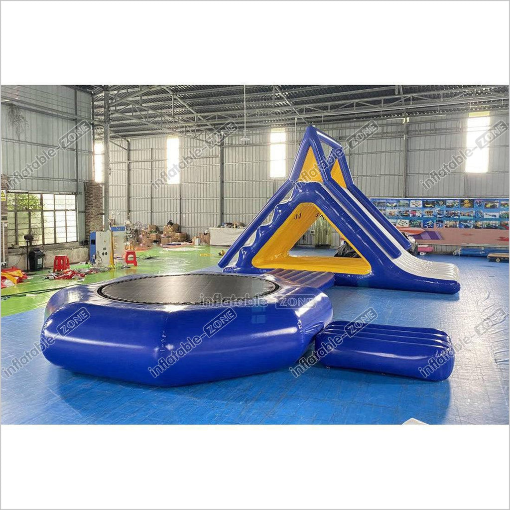 Commercial Large Inflatable Water Floating Slides Combo Inflatable Tra