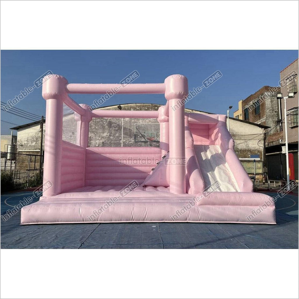 Pink Bounce House Combo Commercial Inflatable Slide Wedding Jumping Ca