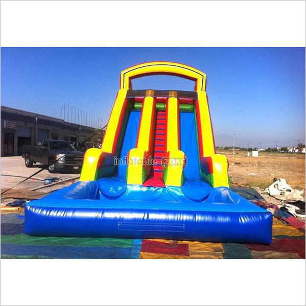 Commercial Inflatable Water Slide Inflatable Pool Blow Up Double Water