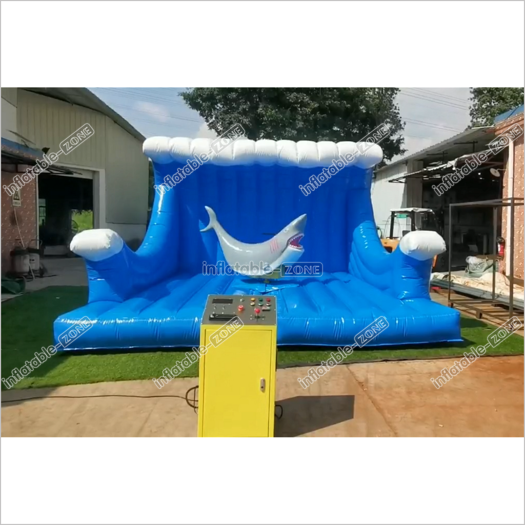 Fun Inflatable Mechanical Shark Riding Inflatable Amusement Ride For P