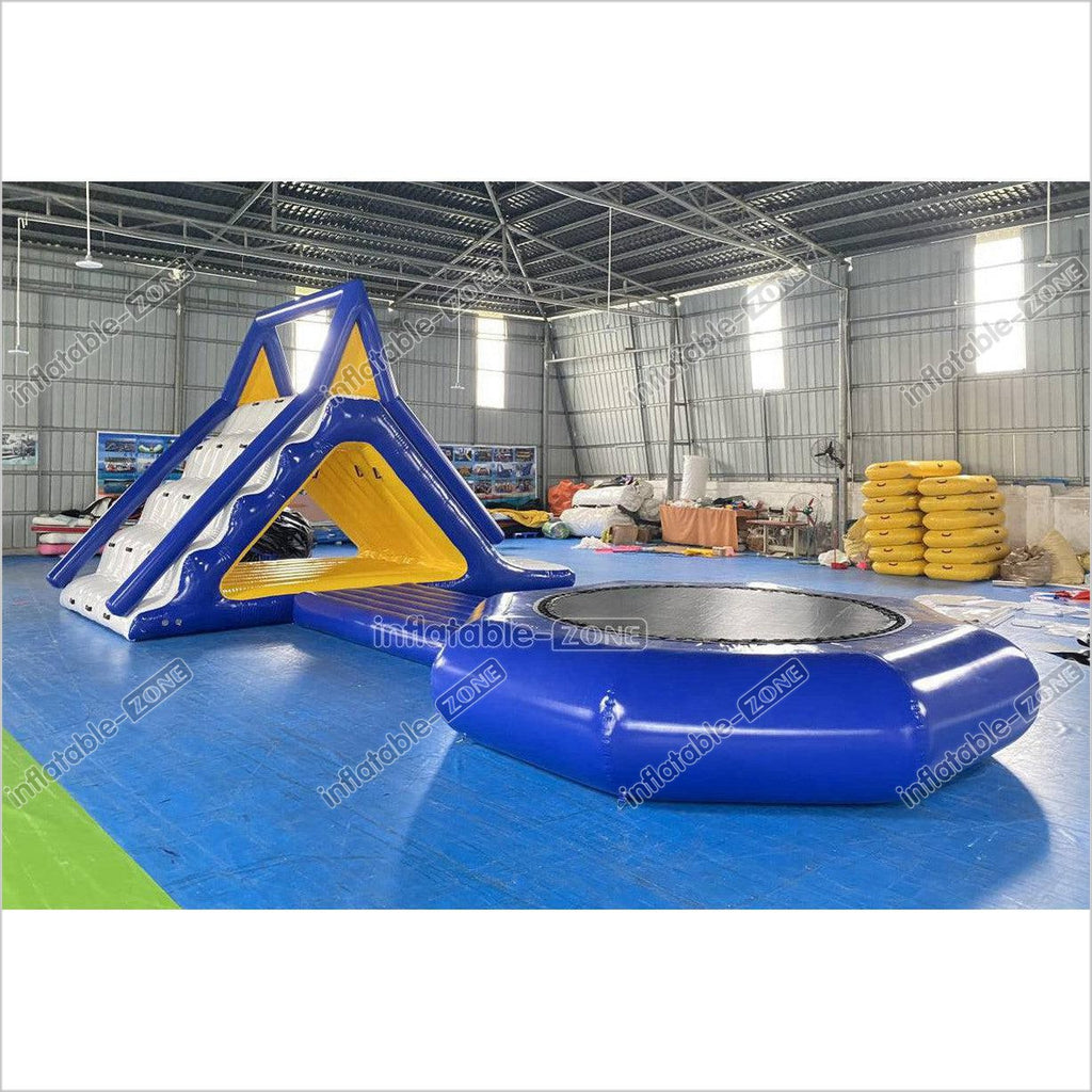 Commercial Large Inflatable Water Floating Slides Combo Inflatable Tra ...