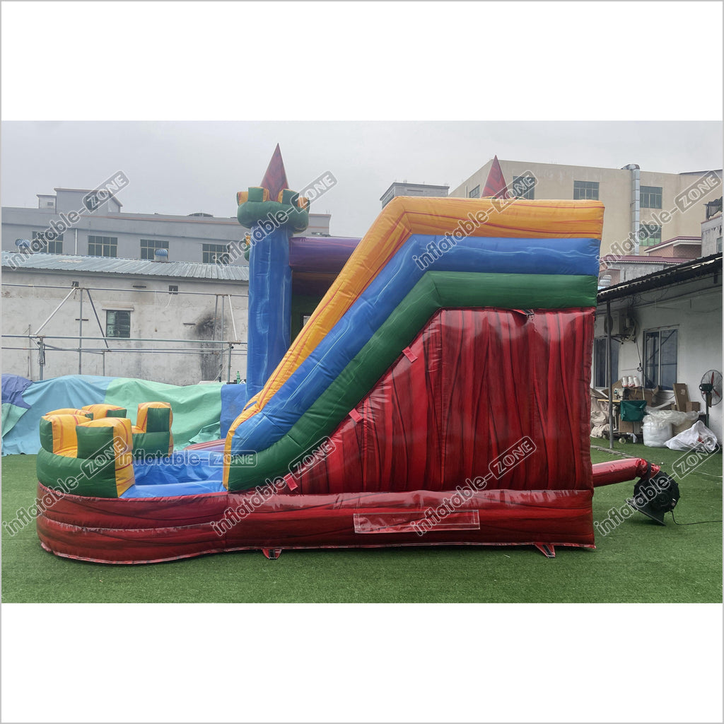 Rainbow Jumping Castle Inflatable Bounce House And Slide Combo Childre ...
