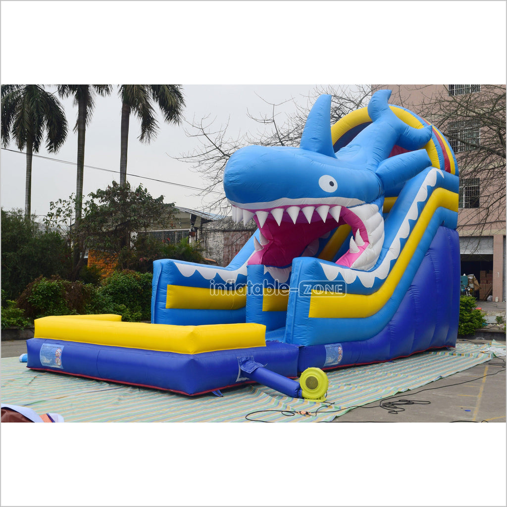 Fun Giant Inflatable Shark Water Slide Outdoor Commercial Large Bouncy