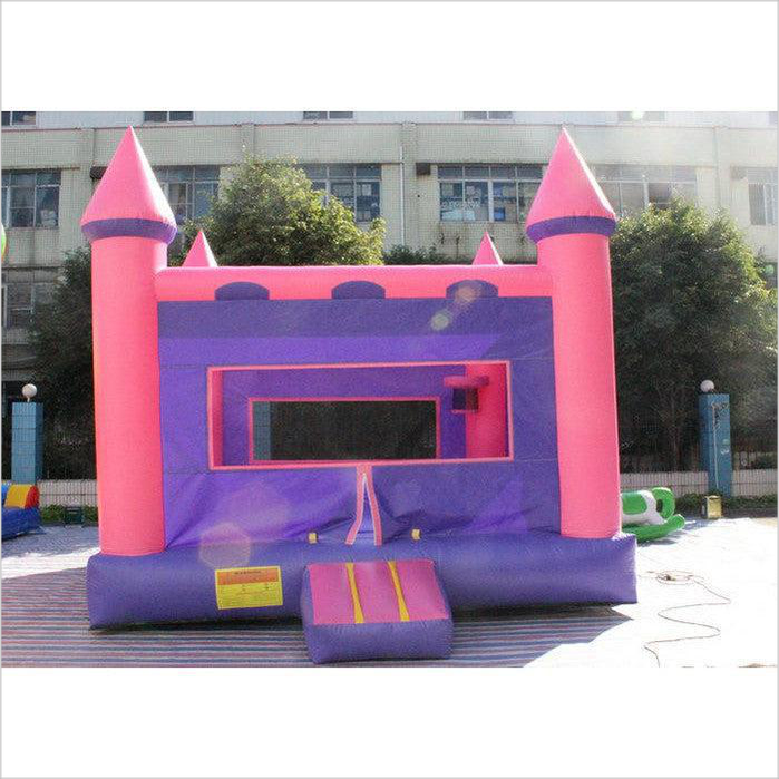 0.55MM PVC Pink And Purple Inflatable Jumping Castle Bounce House For