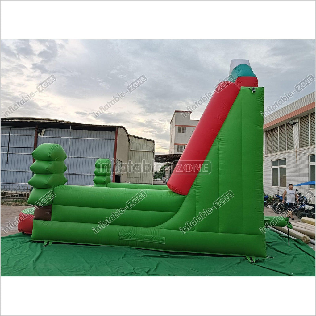 Inflatable Forest Theme Climbing Wall Bouncer Red And Blue Inflatable ...
