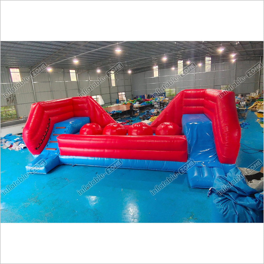 Inflatable Big Balls Wipeout Run Sports Game Inflatable Obstacle Cours