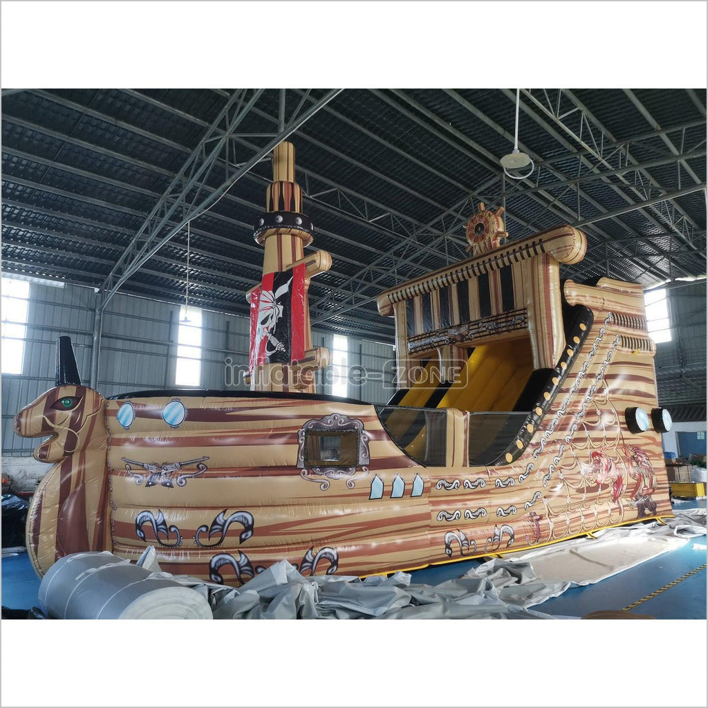Inflatable Pirate Ship Slide Bouncy House Blow Up Slide Jumper ...