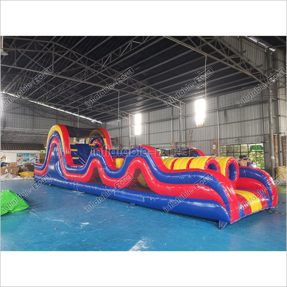 Inflatable Obstacle Course Bouncy Race With Obstacles Bounce House