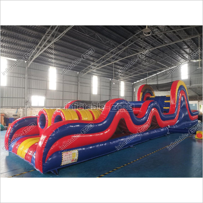 Inflatable Obstacle Course Bouncy Race With Obstacles Bounce House