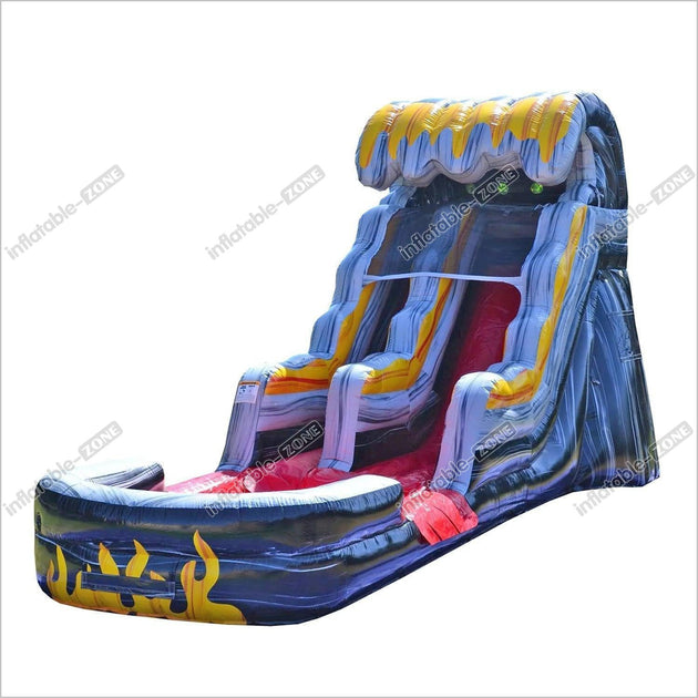 Flame Commercial Grade Water Slide Bounceland Inflatable Double Water ...