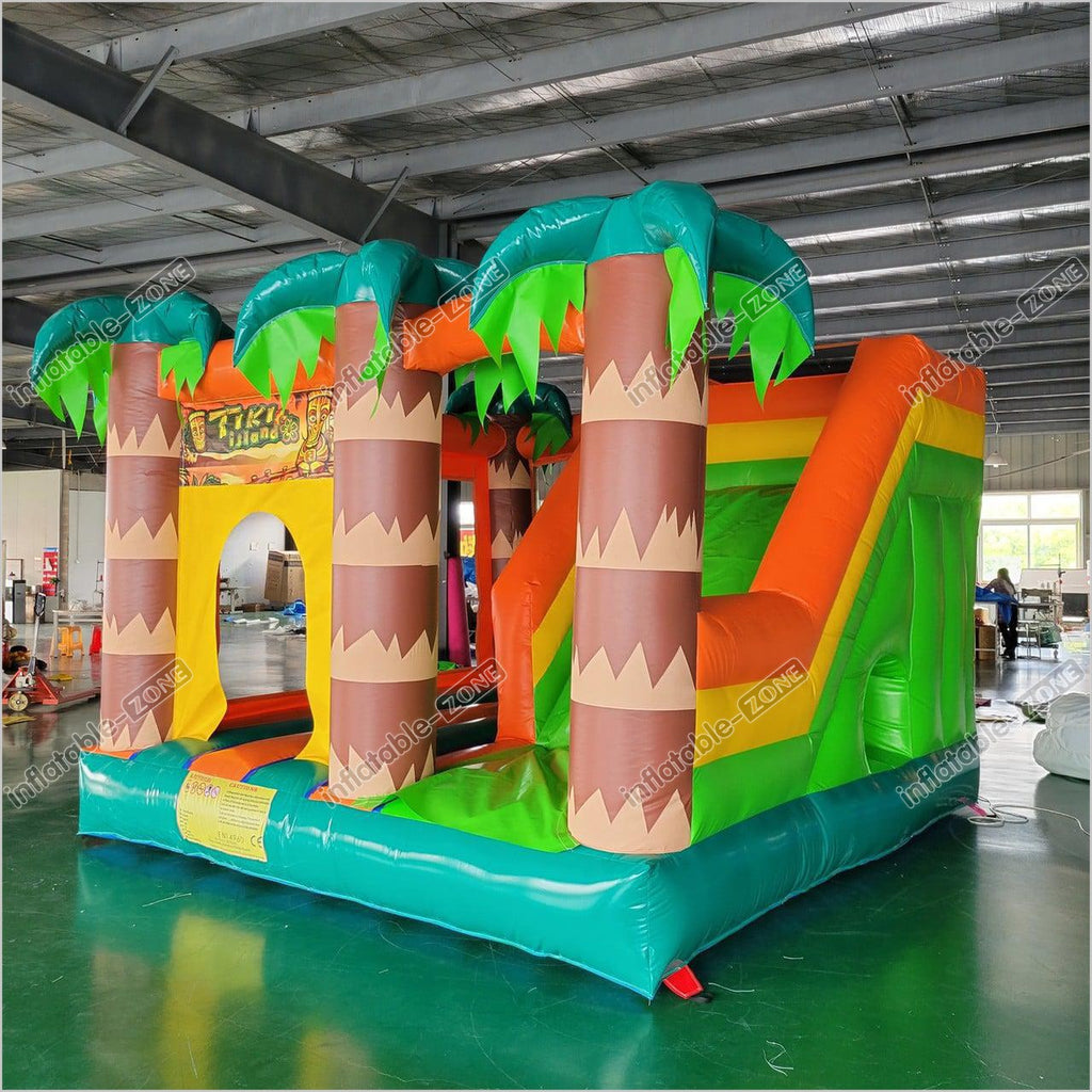 Coconut Tree Inflatable Bounce House With Slide, Bounce House With Sli