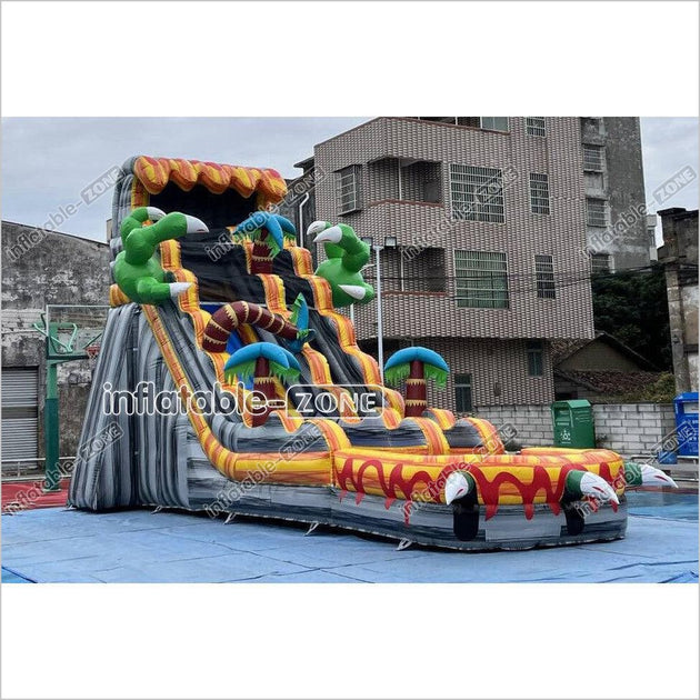 Blow Up Dinosaur Inflatable Slide Play Pool With Slide Birthday Party ...