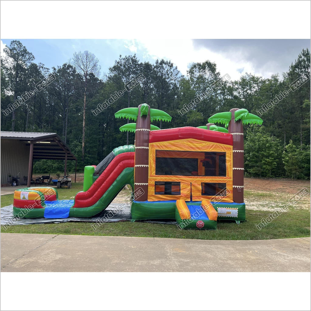 Kids Inflatable Bounce House With Water Slides, Bounce Castle With Bal