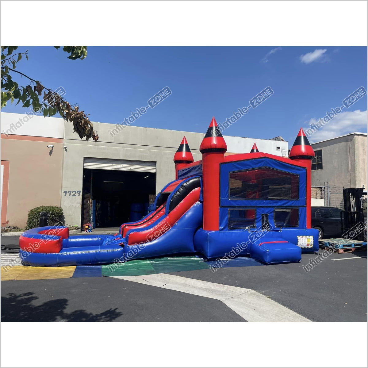 Blue And Red Inflatable Wedding Bounce House, Used Commercial Bounce H ...