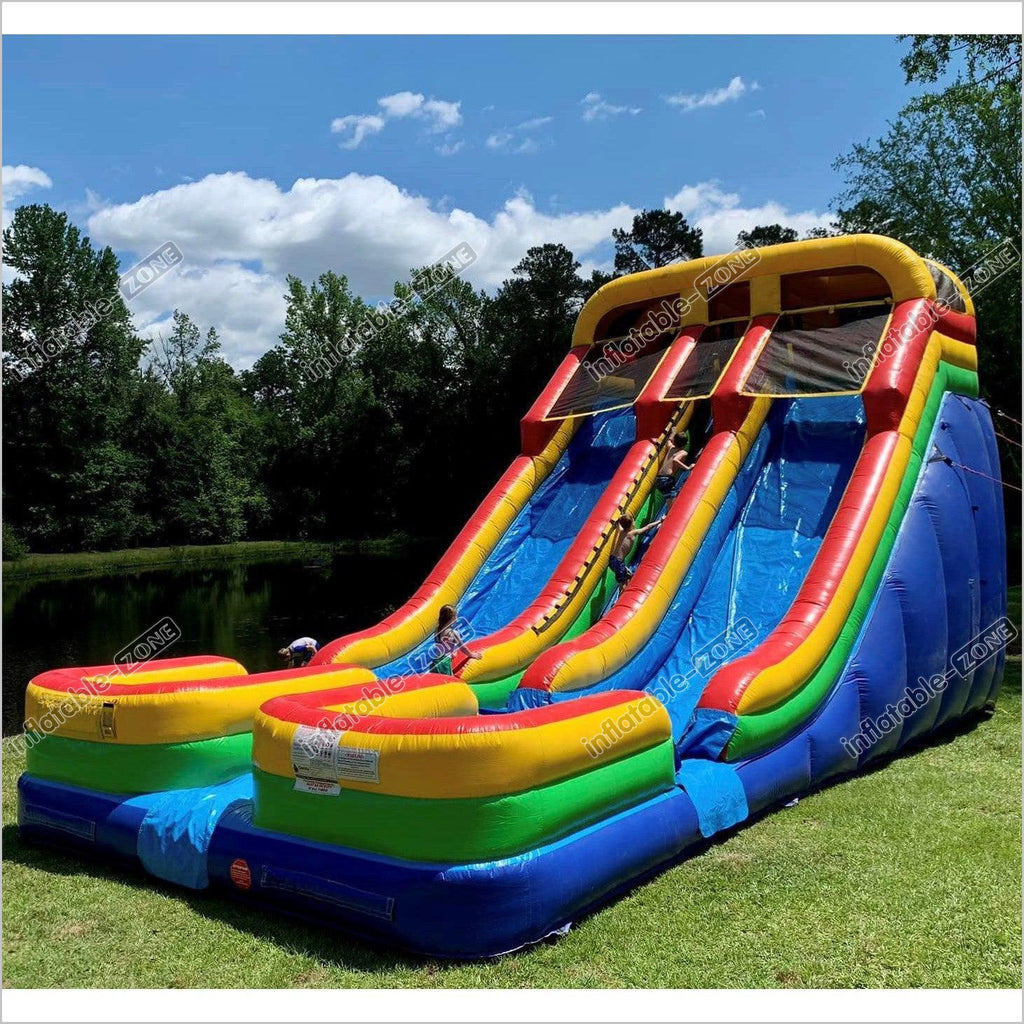 Commercial Giant Double Water Slides For A Summer Party
