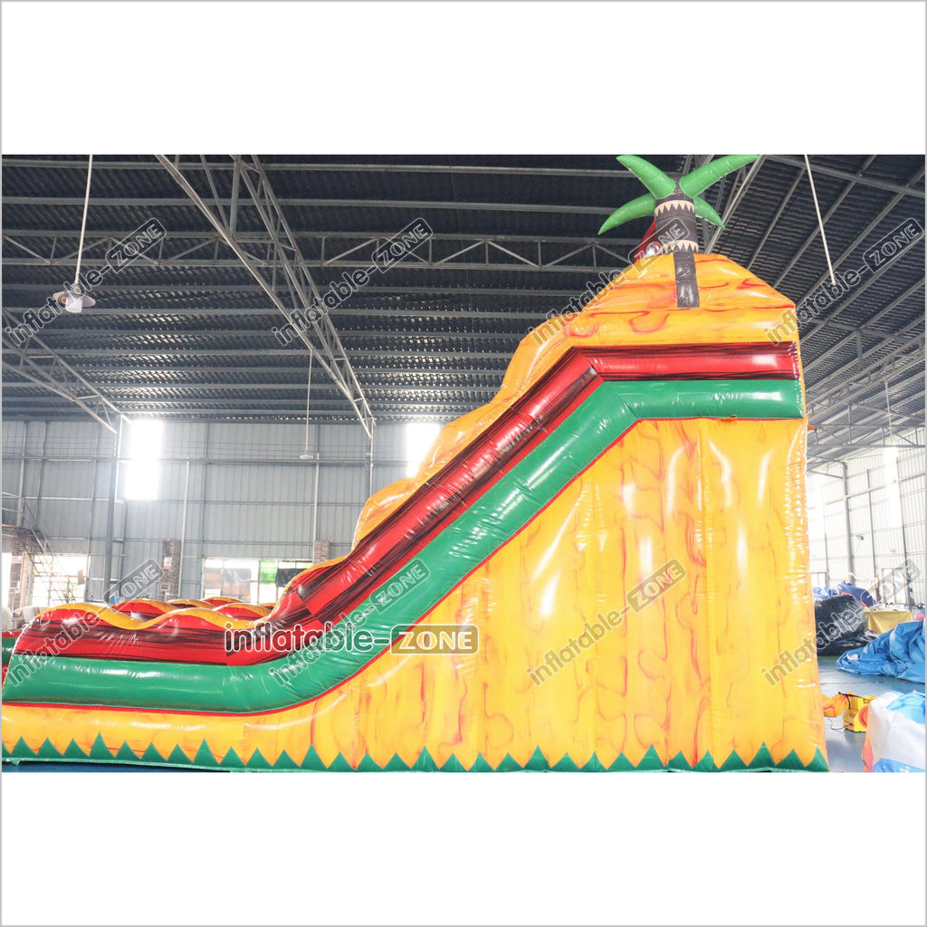 Tropical Giant Inflatable Slide With Pool Commercial Combo Large Infla ...
