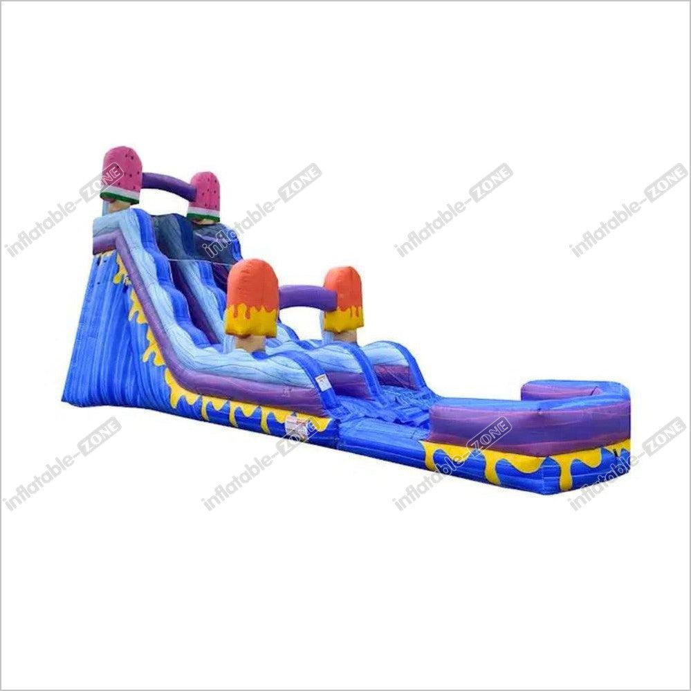 Ice Pops Commercial Grade Water Slide With Detachable Deep Pool Bounce ...
