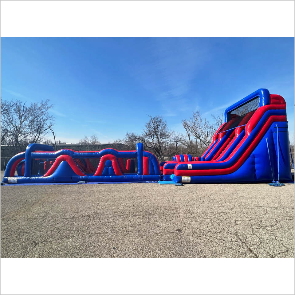 Extreme Run Slide And Climb Obstacle Course Inflatable Rentals Near Me