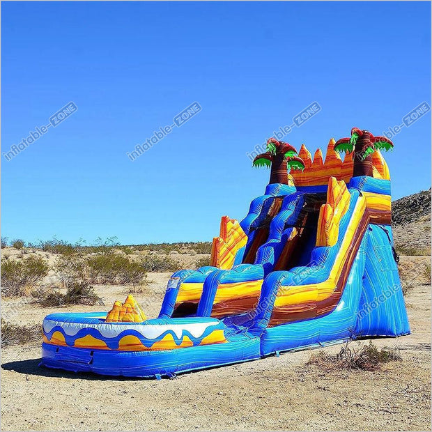 Oasis Commercial Grade Water Slide With Detachable Deep Pool Big Infla ...