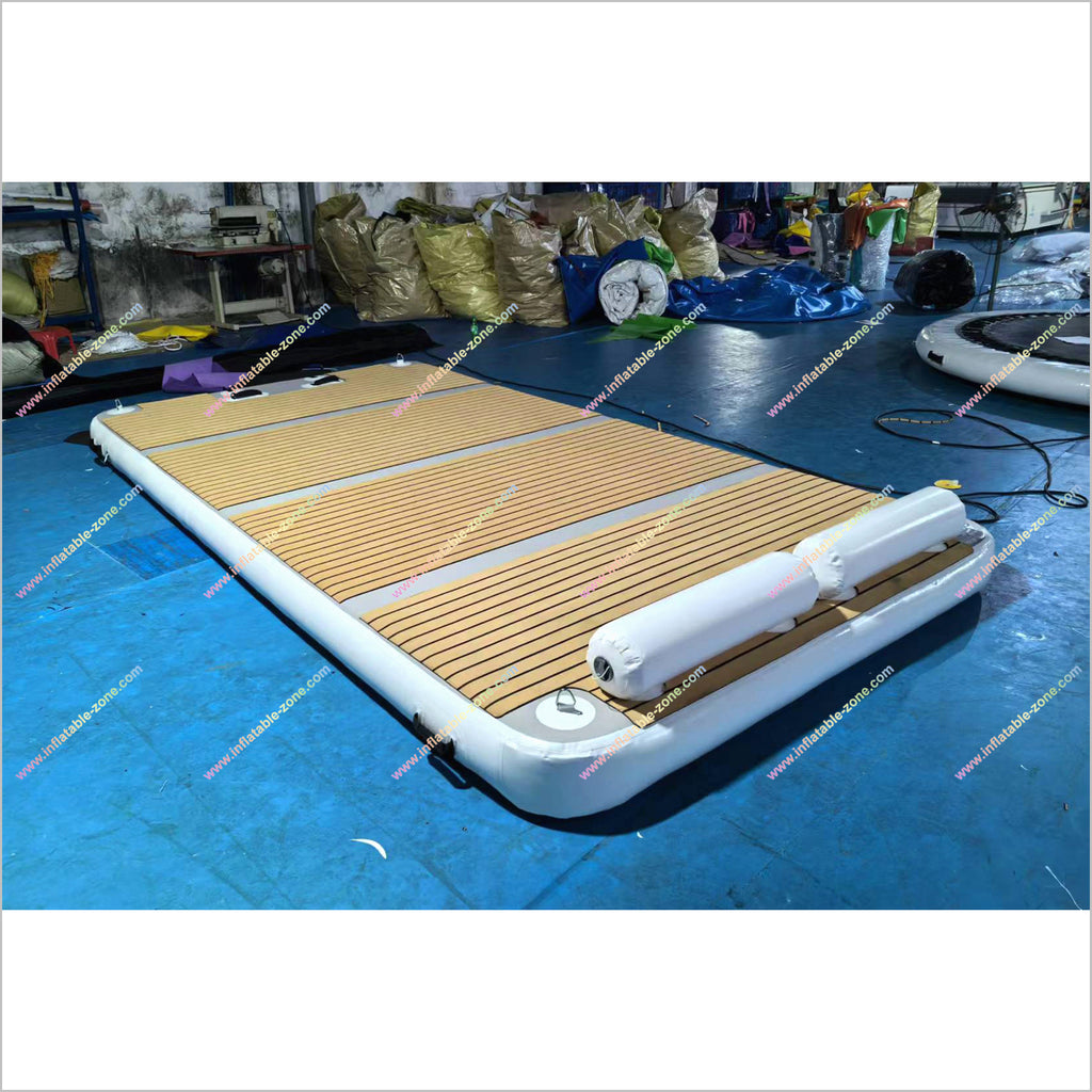 Inflatable Floating Dock Water Trampoline Bounce Swim Fishing Camping