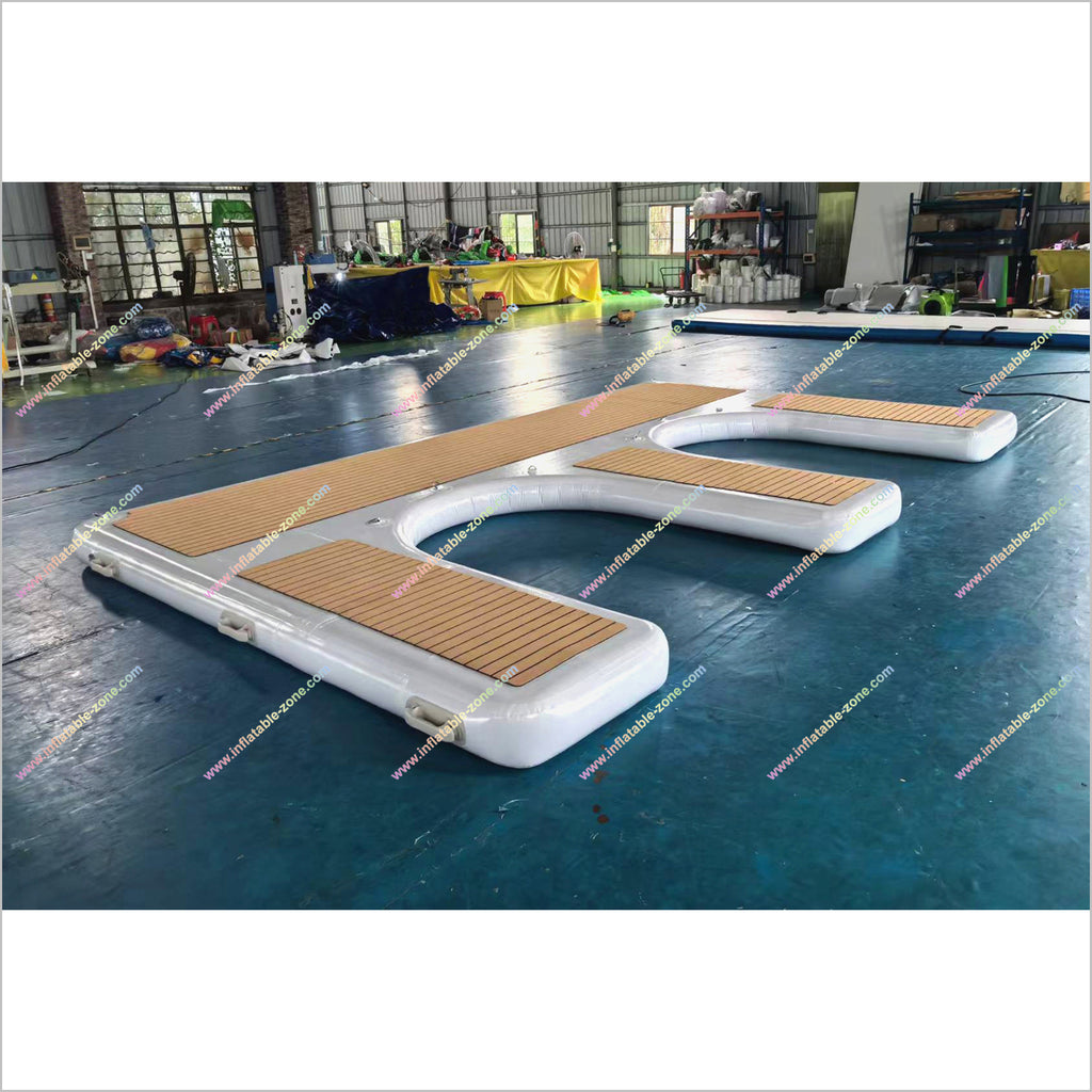 Inflatable Jet Ski Dock Island Floating Raft Yacht Deck Inflatable Swi