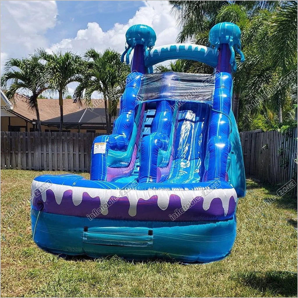 Electric Commercial Grade Water Slide With Pool Backyard Water Inflata ...