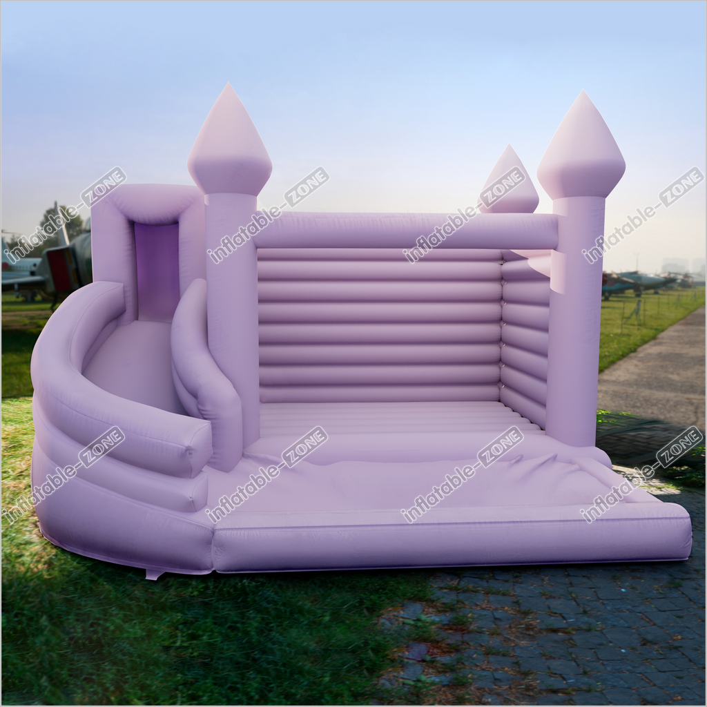 Pastel Purple Bouncy House With Slide Romantic Bounce House Castle