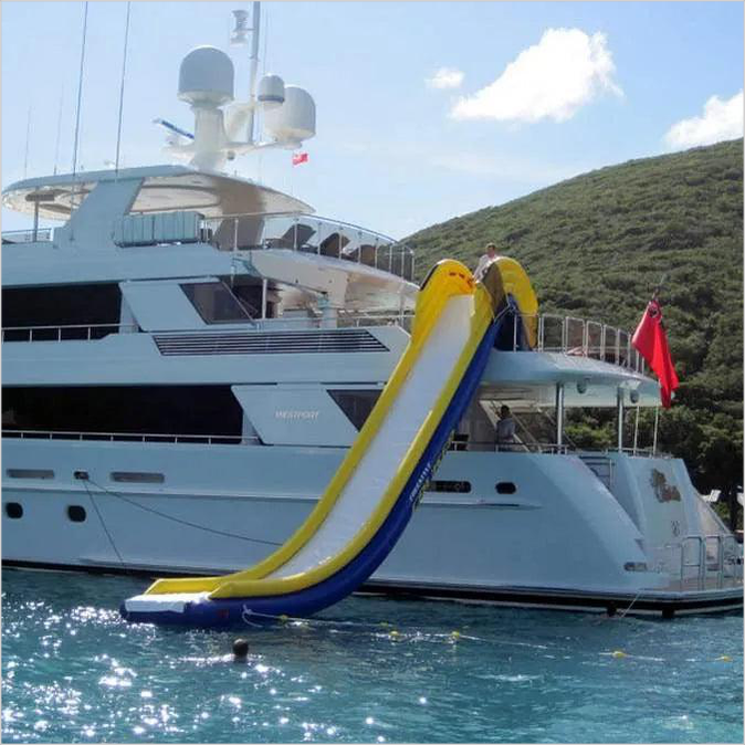 Inflatable Boat Slide For Boat Yacht Inflatable Floating Slide Water T