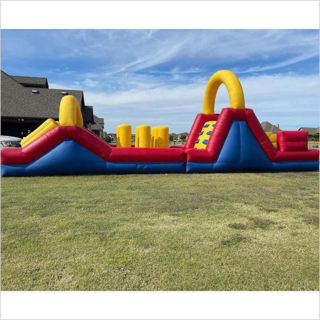 Outdoor Inflatable Obstacle Course Bounce House Race Blow Up Obstacles