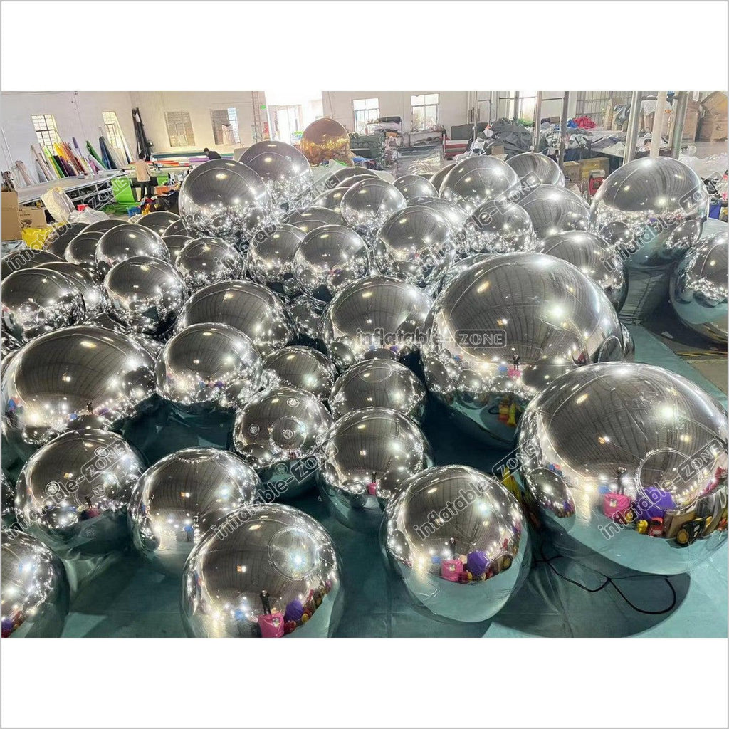 Silver Inflatable Mirror Ball Giant Inflatable Hanging Decoration Mirr