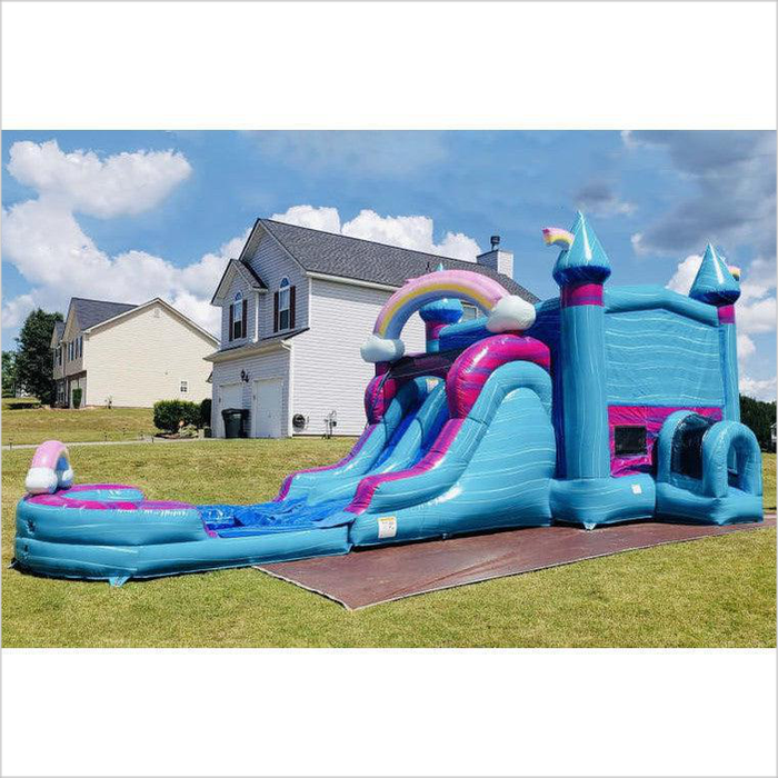 Jump For Joy Bouncy Castle Blow Up Slip And Slide Combo Wet Dry Inflat