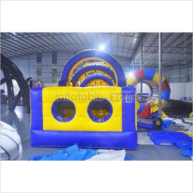 Obstacle Course Inflatable Obstacles Commercial Yellow Blue Inflatable