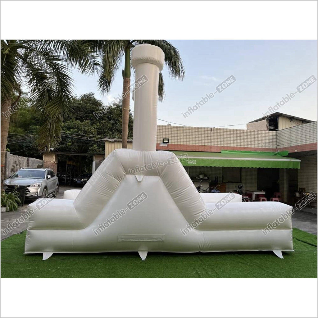 Inflatable White Bounce House With Slide Castle Wedding Jumping Castle ...